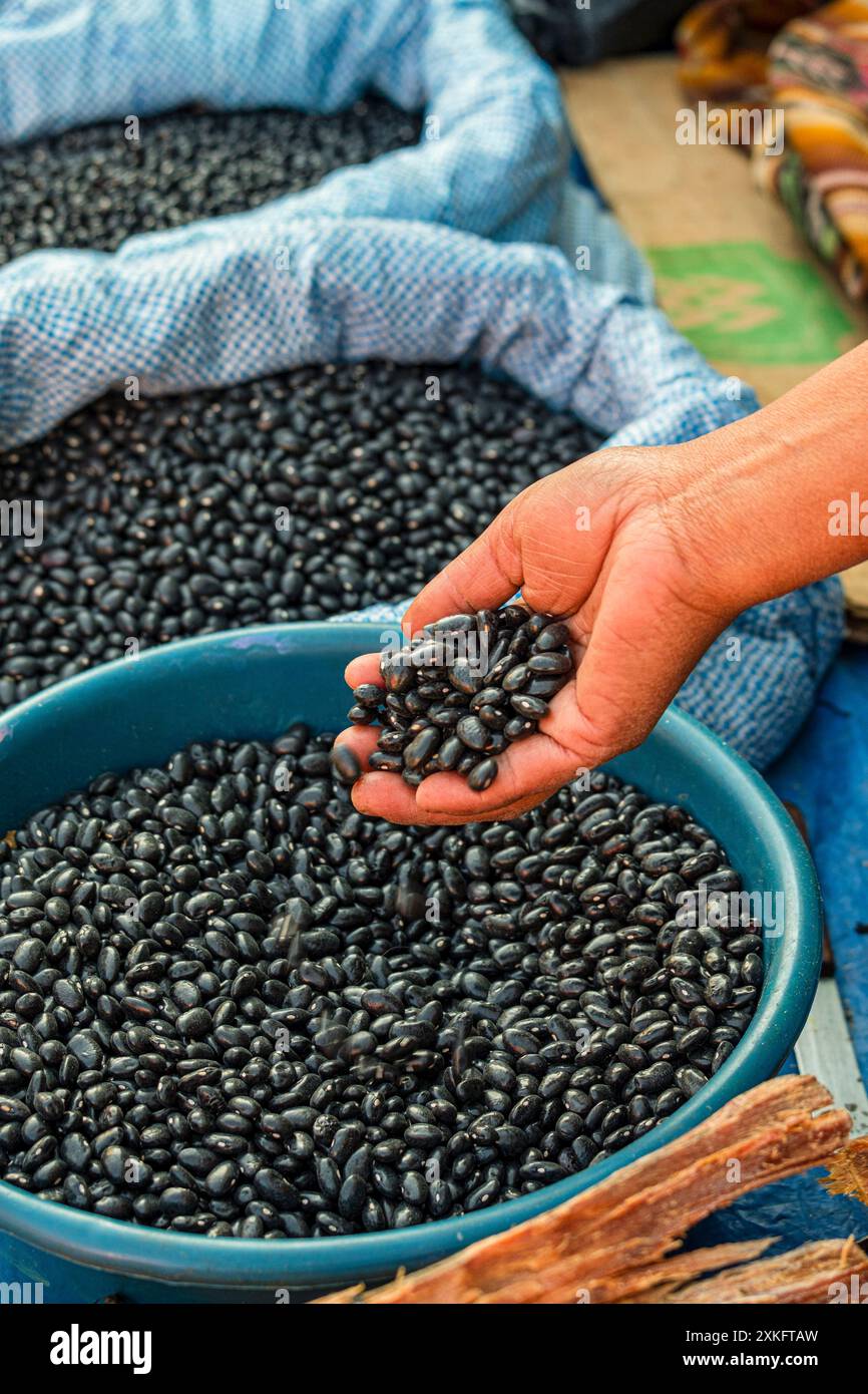 black beans, Santa Cruz del Quiché ,Guatemala, Central America Stock ...