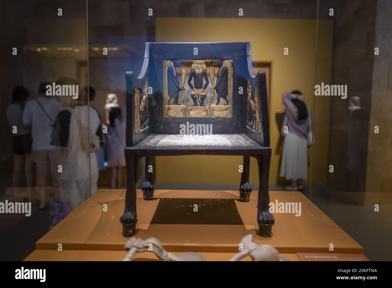 People visit the grand exhibition "On Top of the Pyramid: The ...