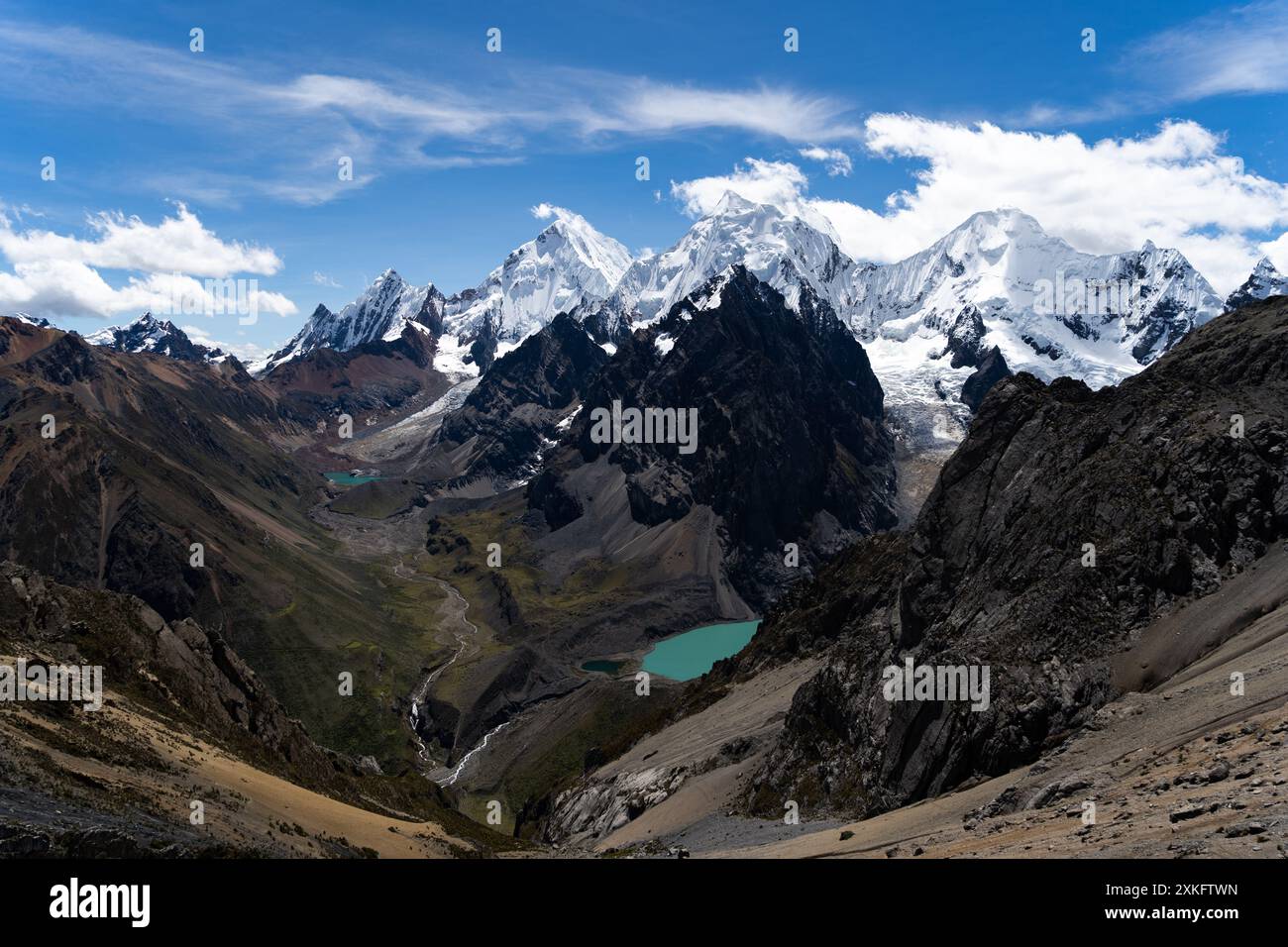 Mountain range of Cordillera Huayhuash Stock Photo - Alamy