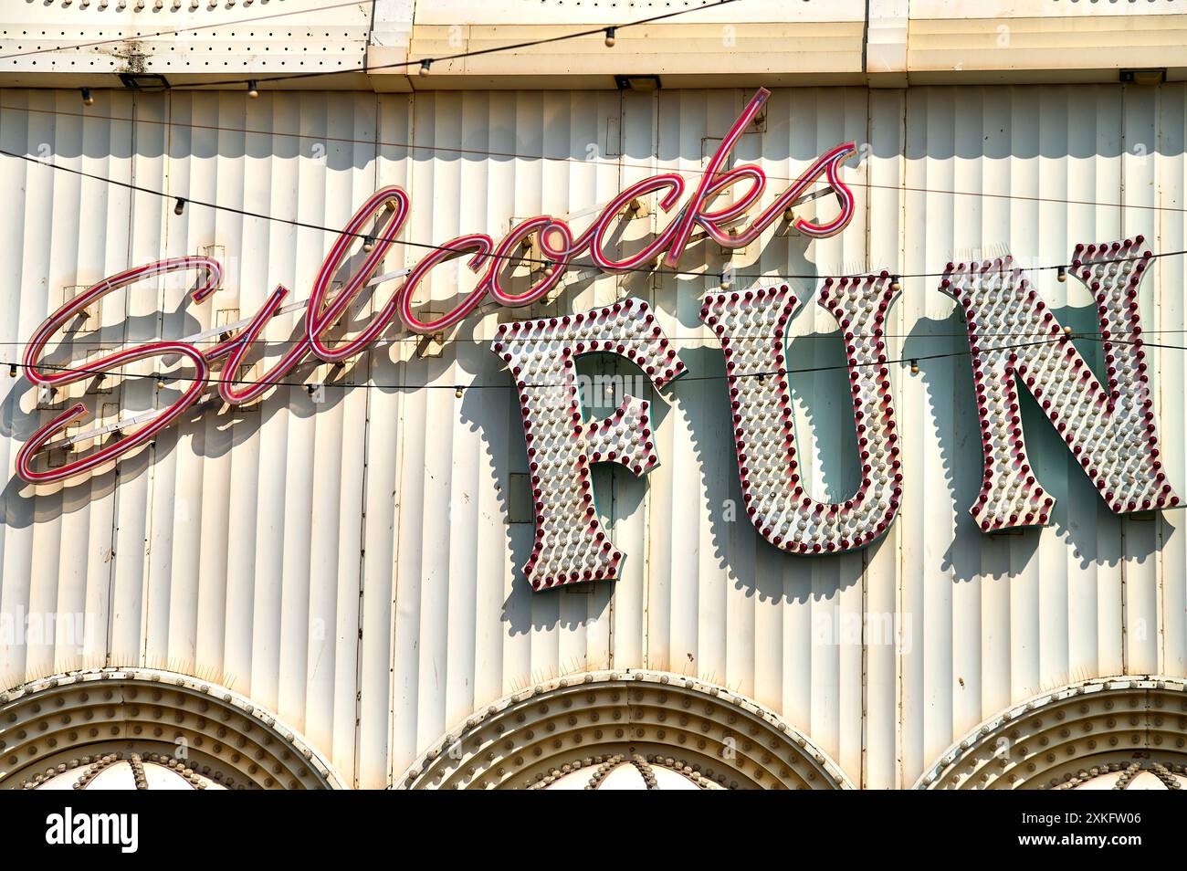 Outside of the Silcocks Fun Palace in Blackpool Stock Photo - Alamy