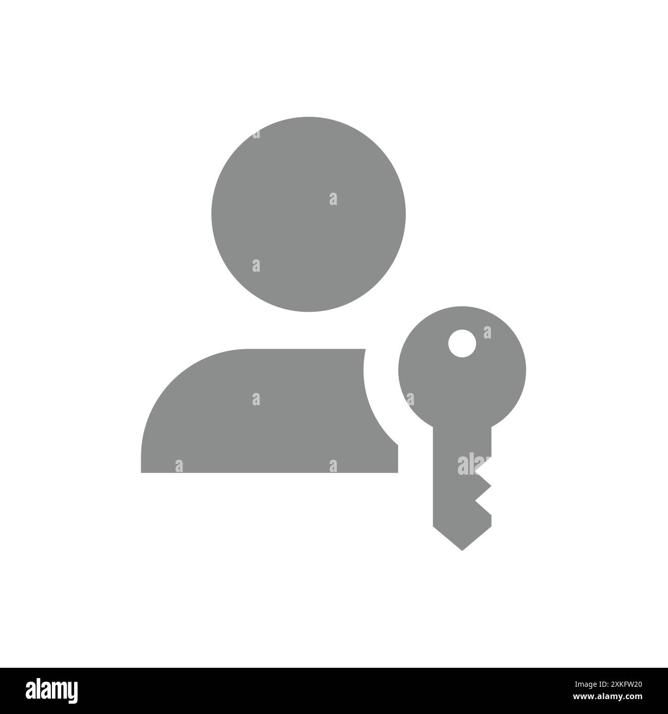 User account and key vector icon. Private, locked, password protected ... User account and key vector icon. Private, locked, password protected ...