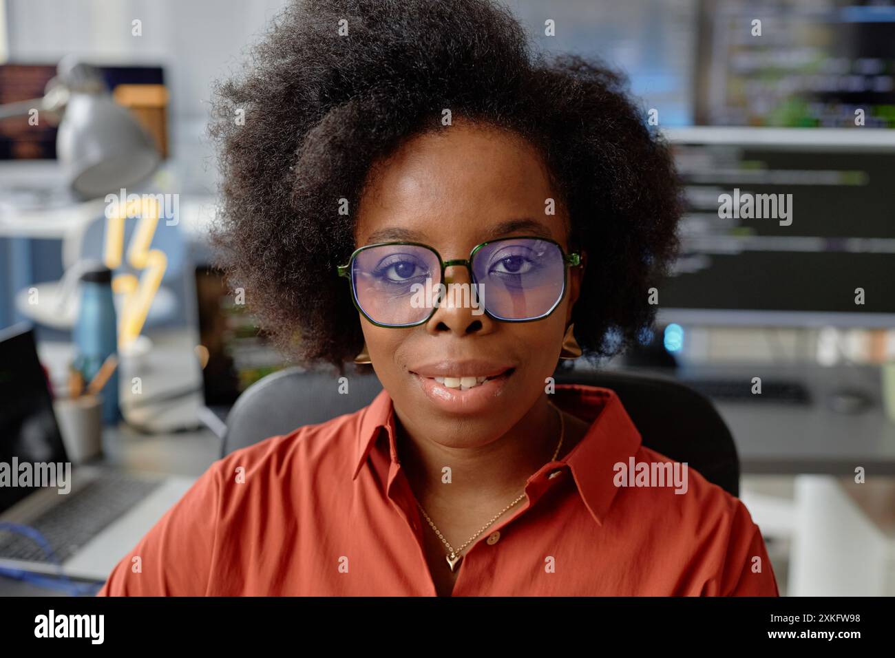 Portrait african american female programmer hi-res stock photography ...