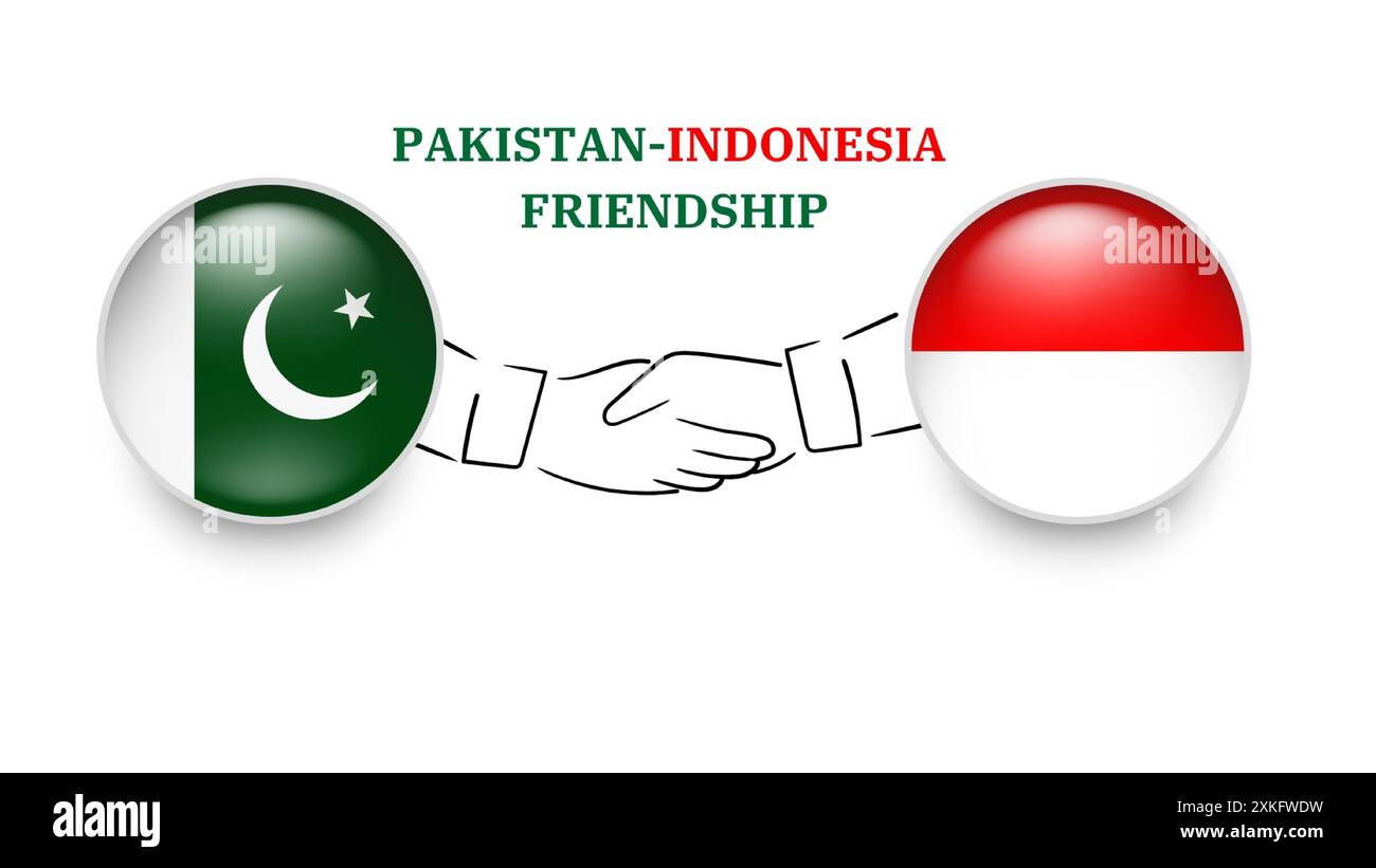 Indonesia flag hand on Stock Vector Images - Alamy