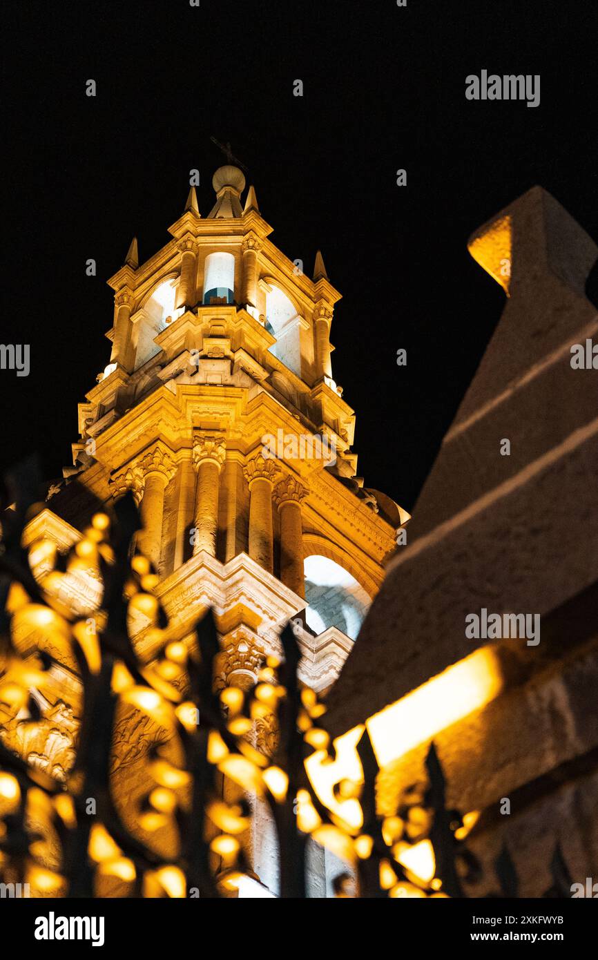 fence with the Basílica Catedral de Arequipa Stock Photo - Alamy