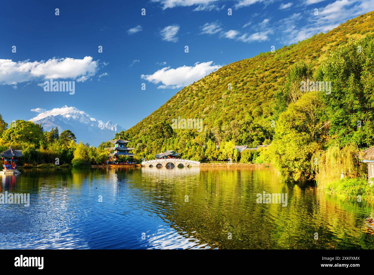 Scenic view of the Black Dragon Pool, Lijiang, China Stock Photo - Alamy