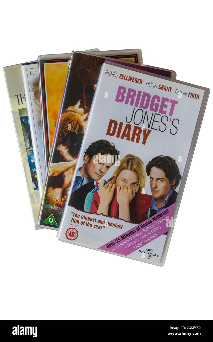 stack pile of VHS video cassette tapes with Bridget Jones's Diary video ... stack pile of VHS video cassette tapes with Bridget Jones's Diary video ...