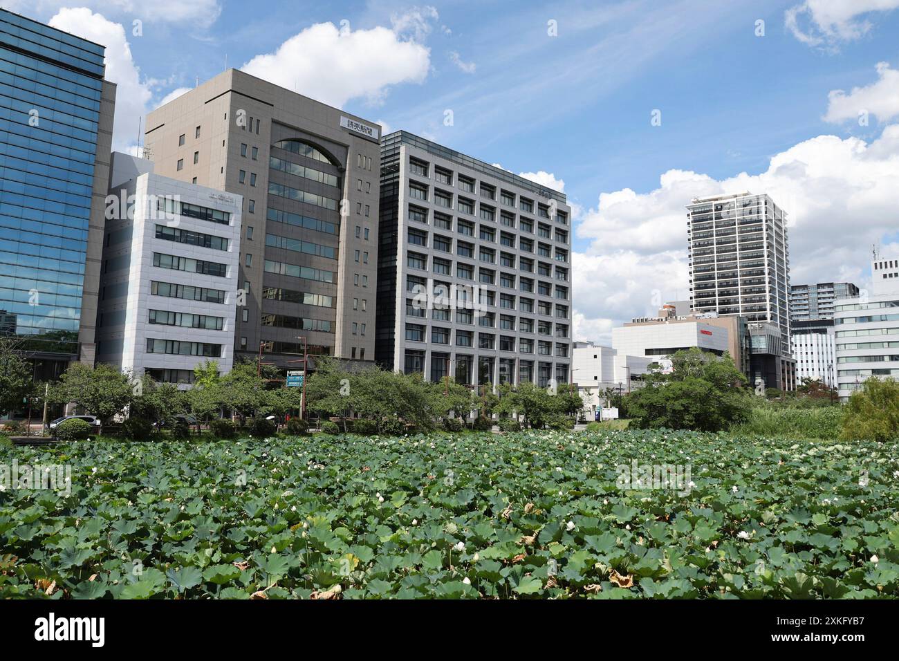 A picture shows the Yomiuri Shimbun Seibu headquarters building (center ...