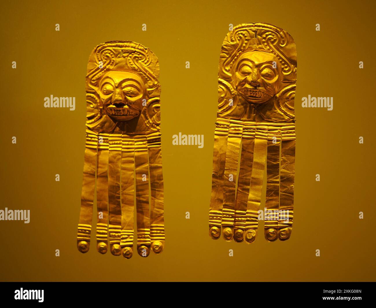 BOGOTA, COLOMBIA - JULY 3, 2024: Superb Gold artifacts on display in ...