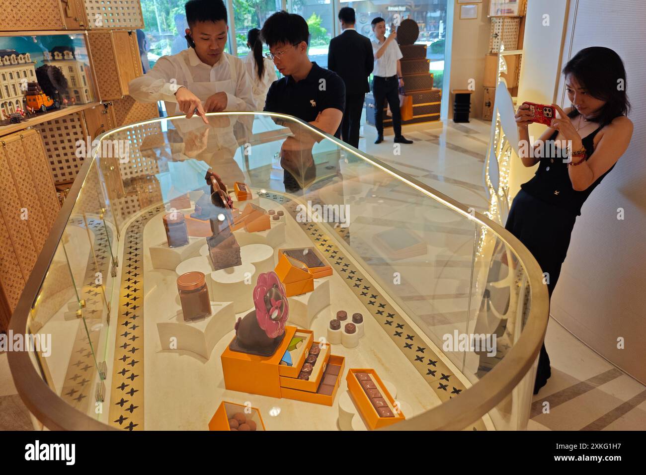 Shanghai, China. 23rd July, 2024. Visitors are shopping at Louis ...
