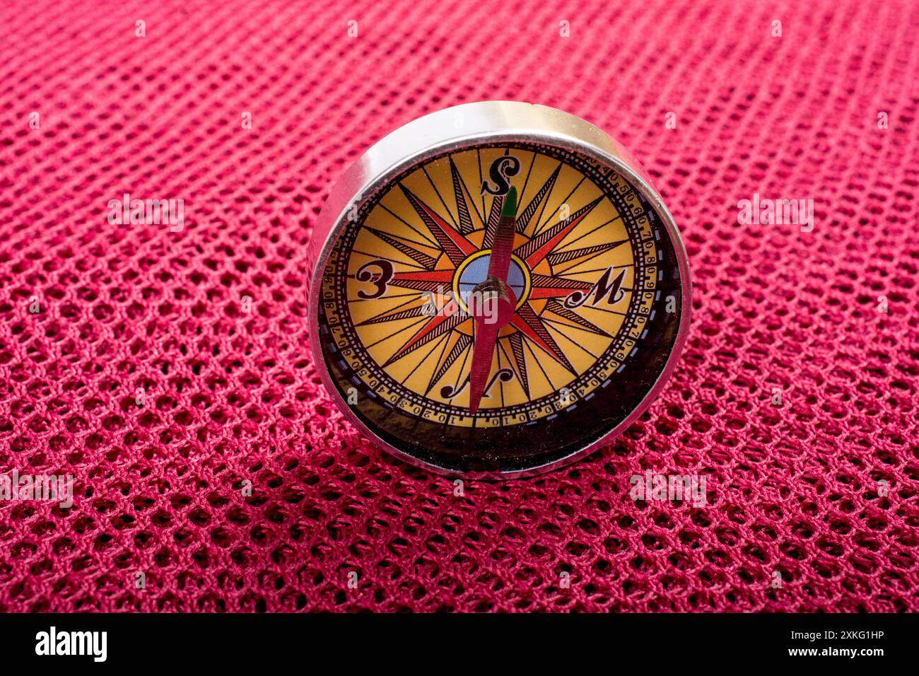 Magnetic compass tool as a concept of traveling Stock Photo - Alamy