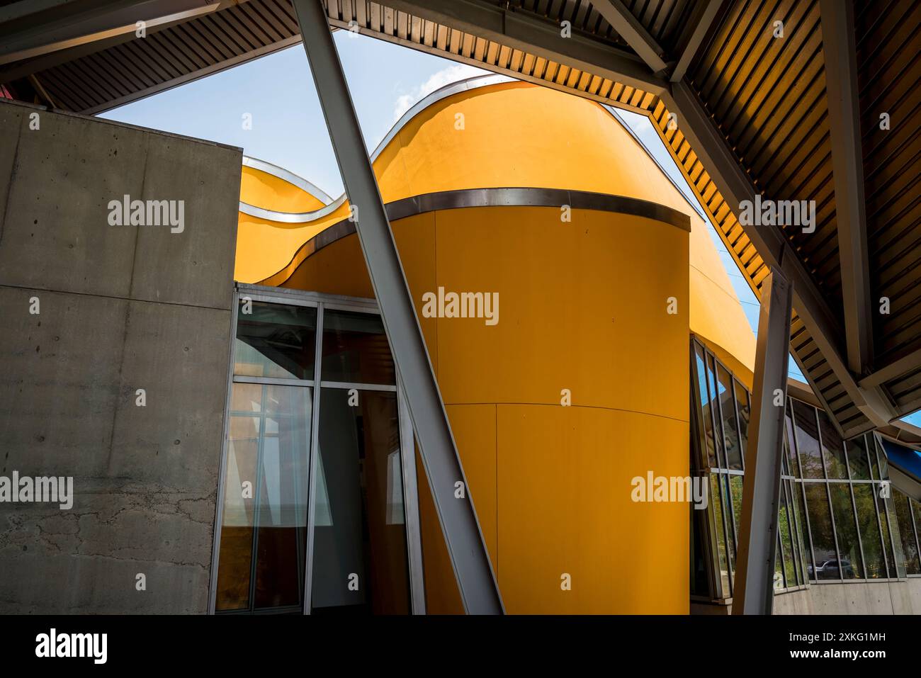 Architectural detail of Biomuseo, a museum focused on the natural ...