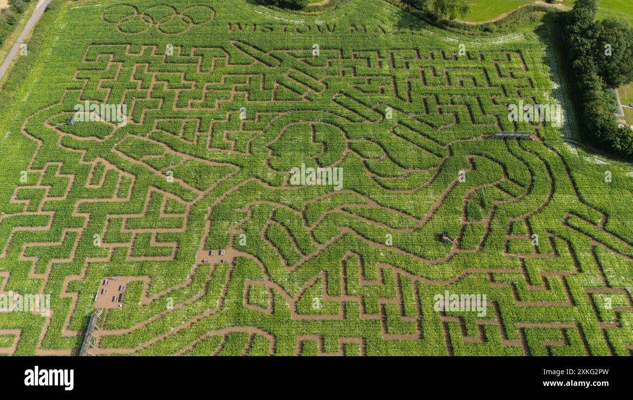 A view of Wistow Maze in Leicestershire, inspired by heptathlete ...
