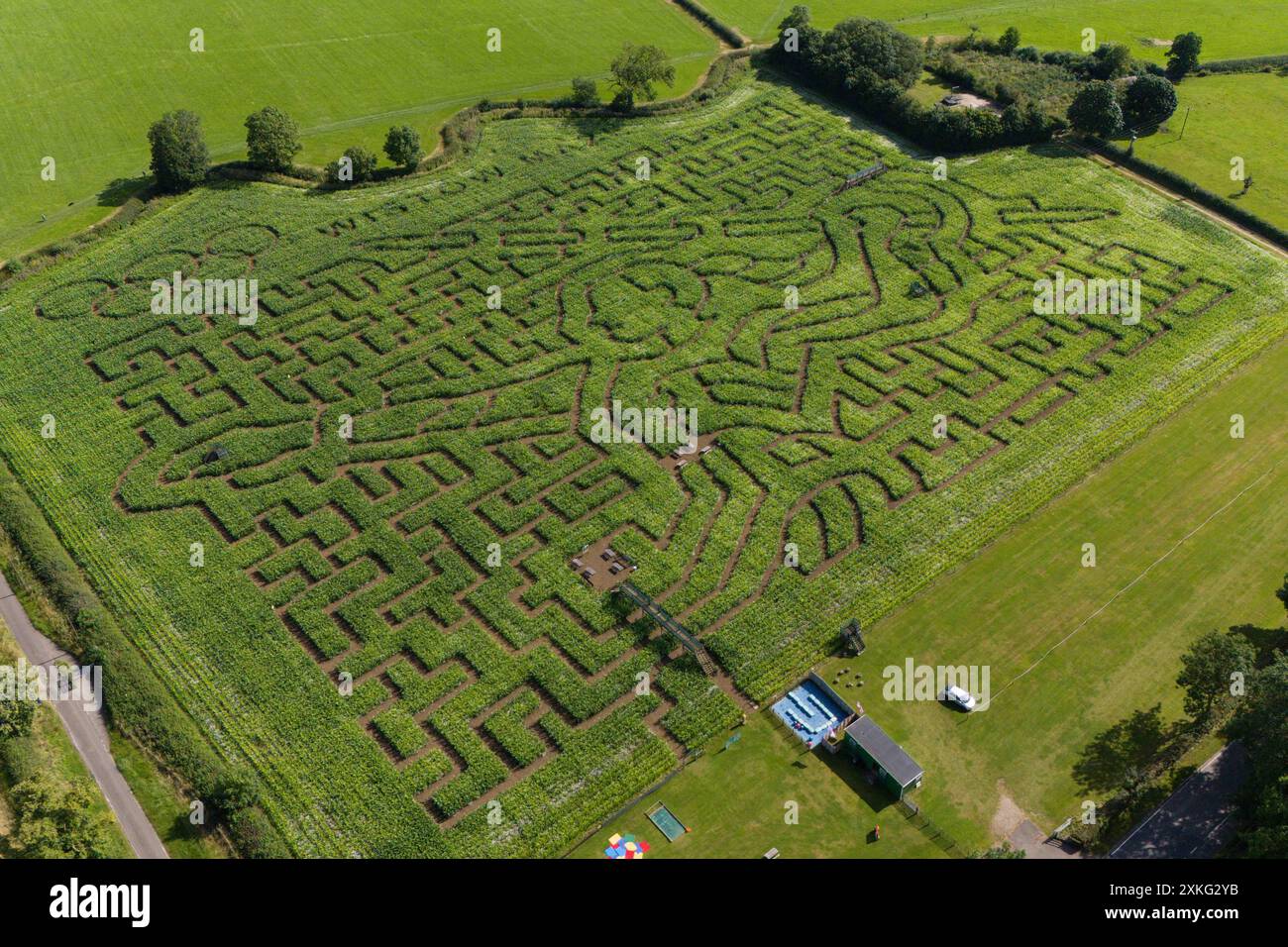 A view of Wistow Maze in Leicestershire, inspired by heptathlete ...