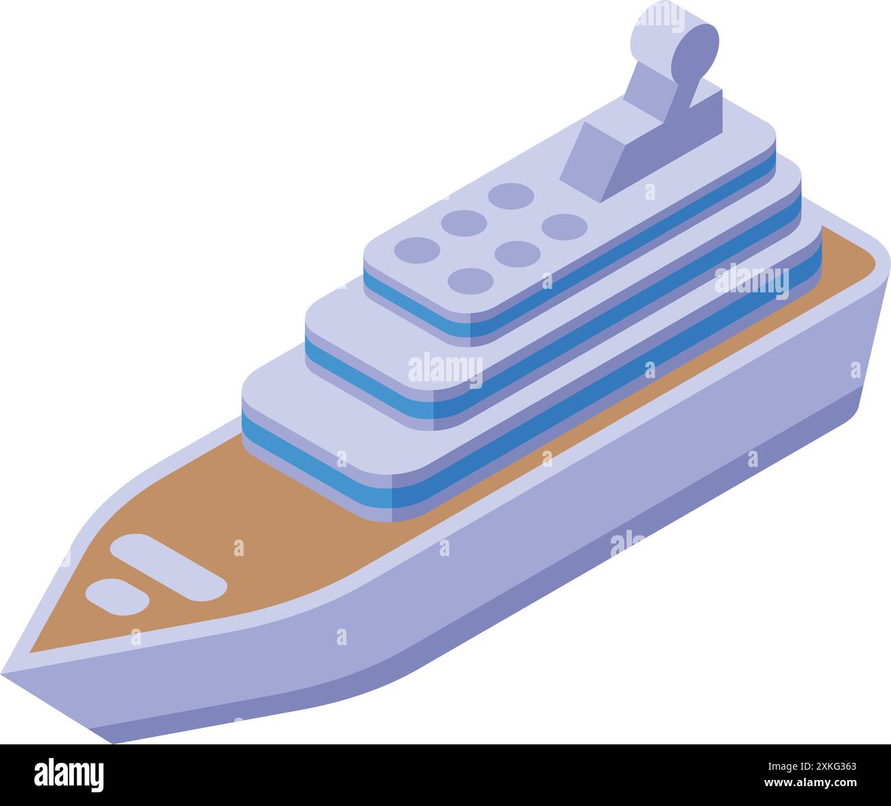 Modern cruise ship sailing on a calm ocean, offering a luxurious and ...