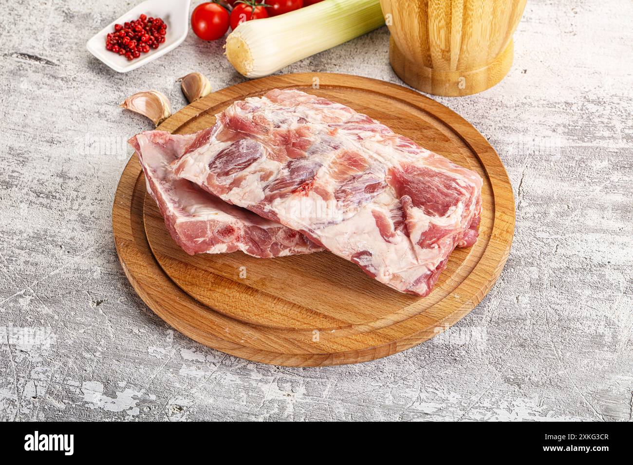 Raw spare pork ribs for barbecue Stock Photo - Alamy