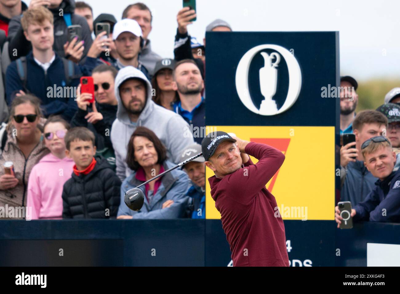 Troon, Scotland, UK. 21st July 2024. Round Four of the 152nd Open Championship being held at ...