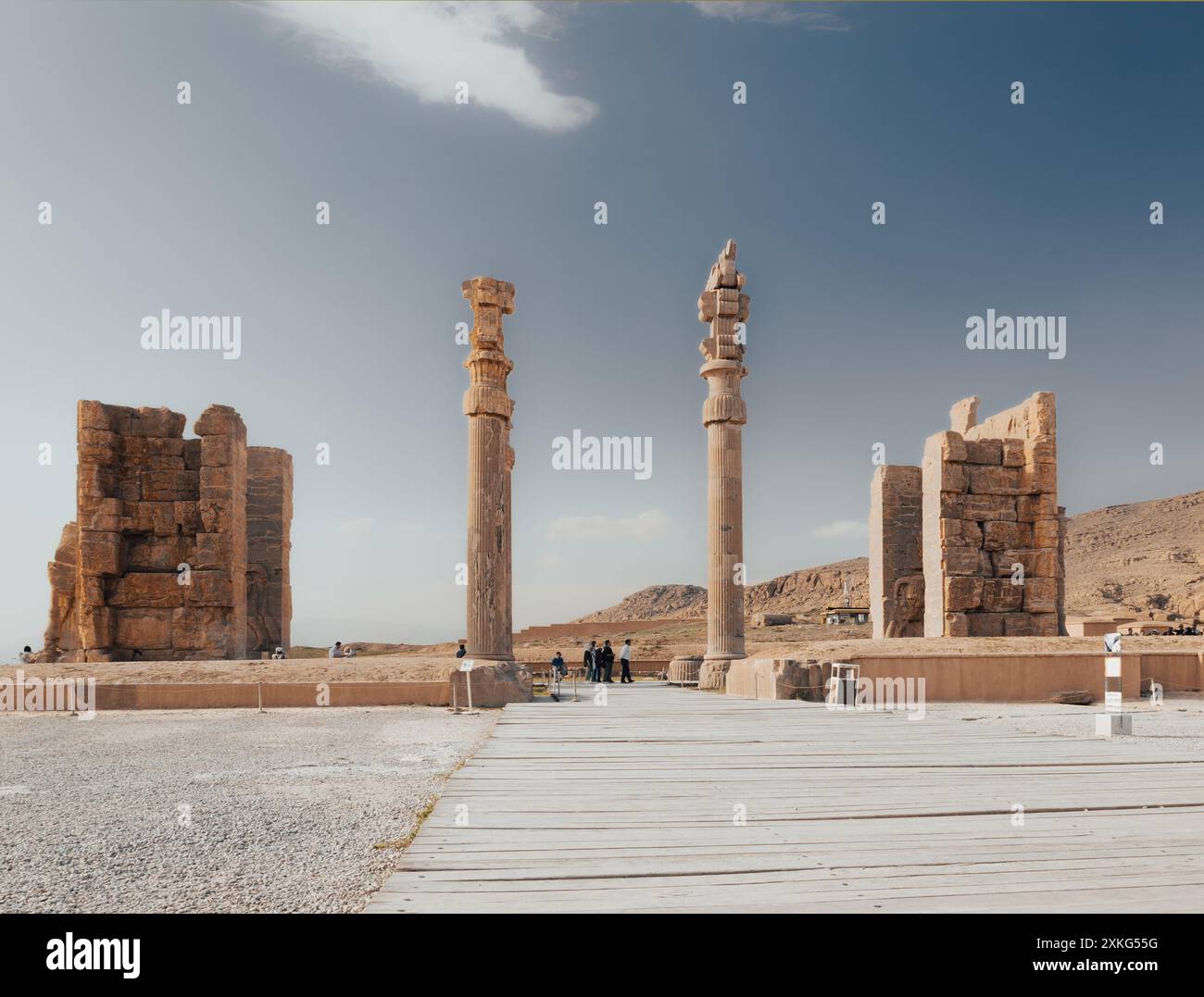 Ruins of the Gate of All Nations in Persepolis, the capital of the ...