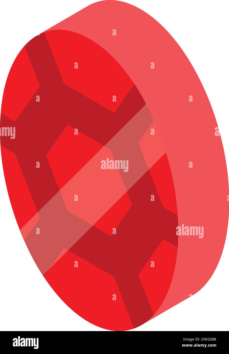 3d illustration of a red pill showing honeycomb pattern under ...