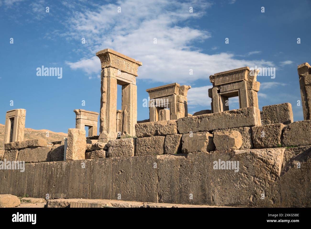 Ruins of Tachara Palace in Persepolis, capital of the first Persian ...