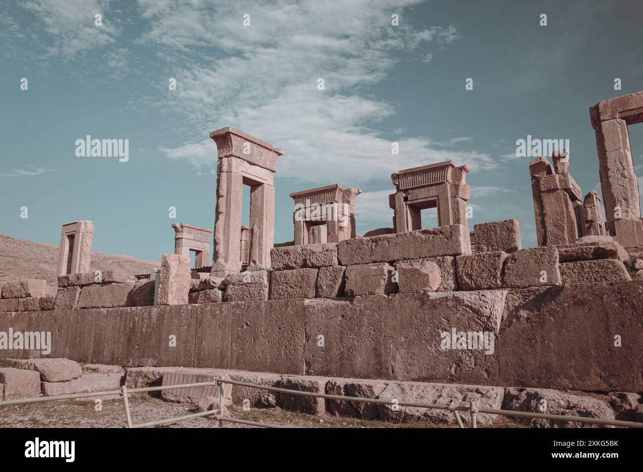 Ruins of Tachara Palace in Persepolis, capital of the first Persian ...