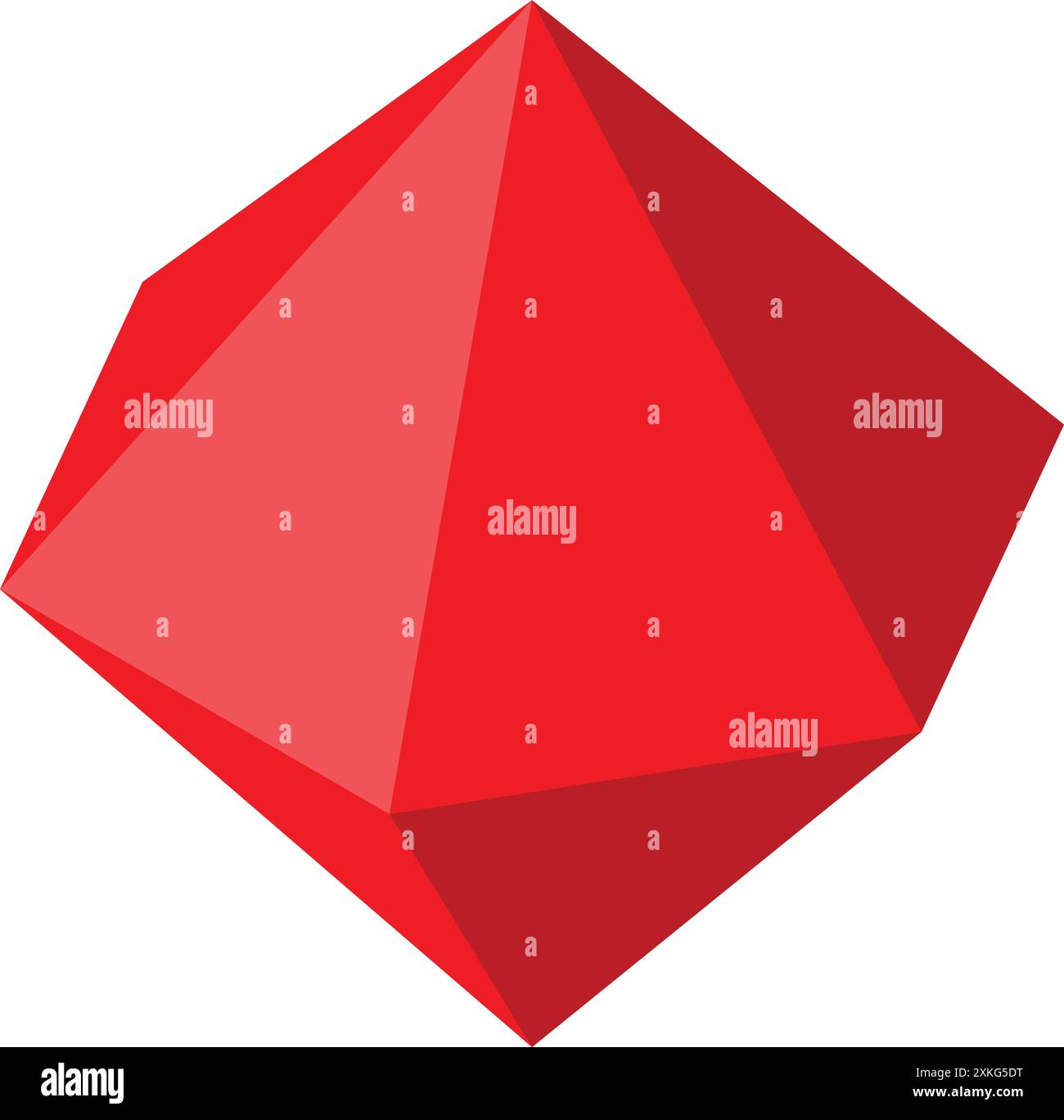 Red geometric shape is rotating, creating a sense of dynamism and three ...
