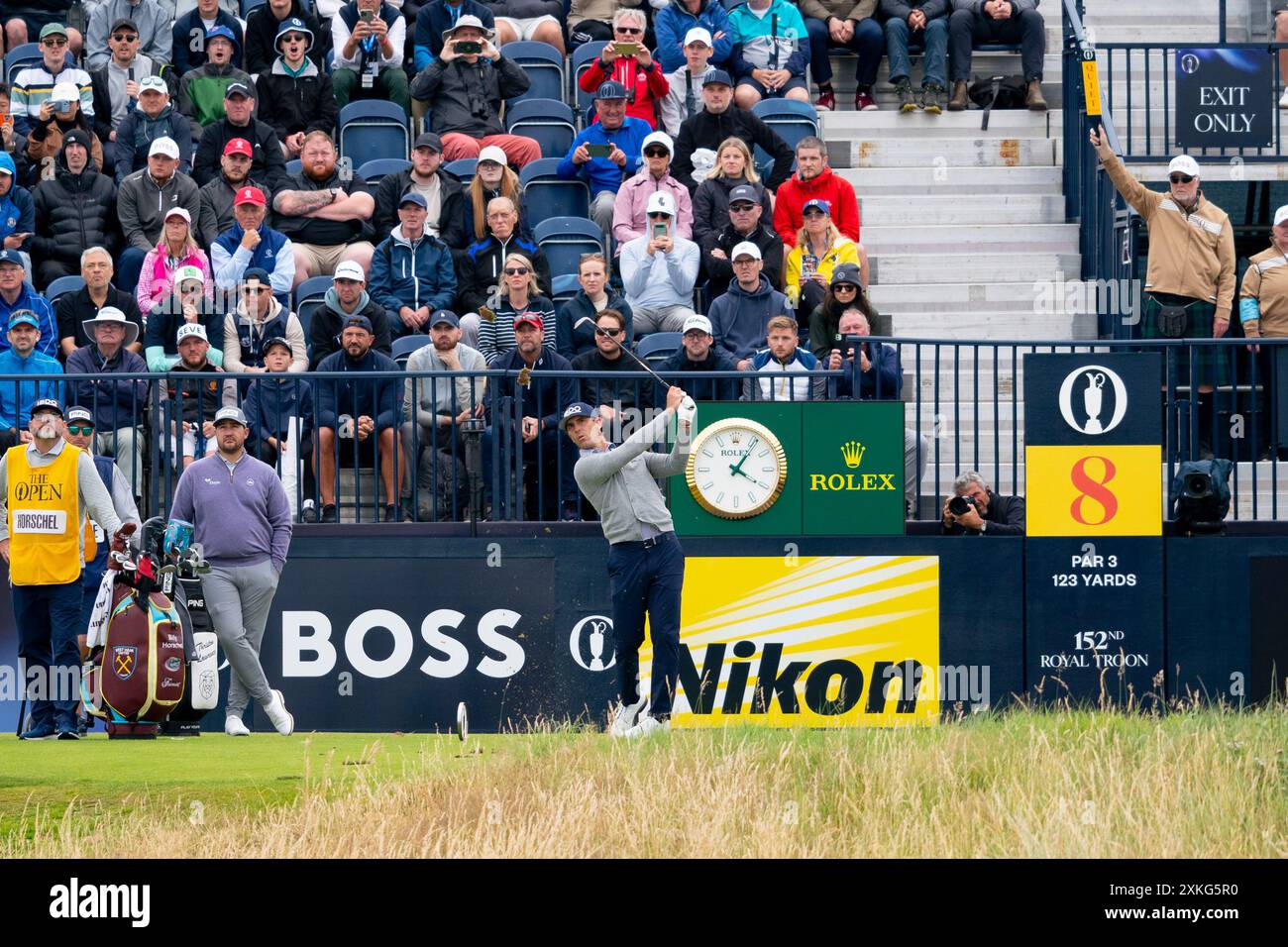Troon, Scotland, UK. 21st July 2024. Round Four of the 152nd Open Championship being held at ...