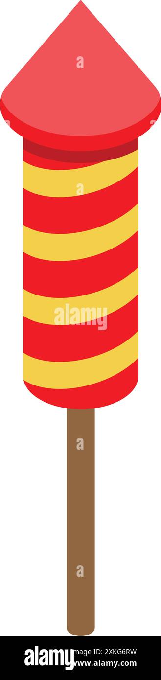 Simple firework rocket yellow Stock Vector Images - Alamy