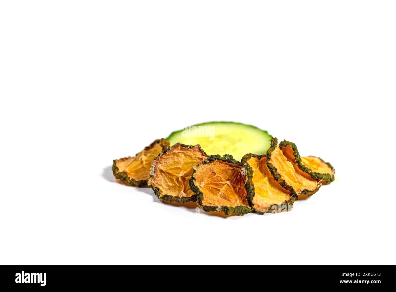Dried cucumbers against a white background Stock Photo - Alamy