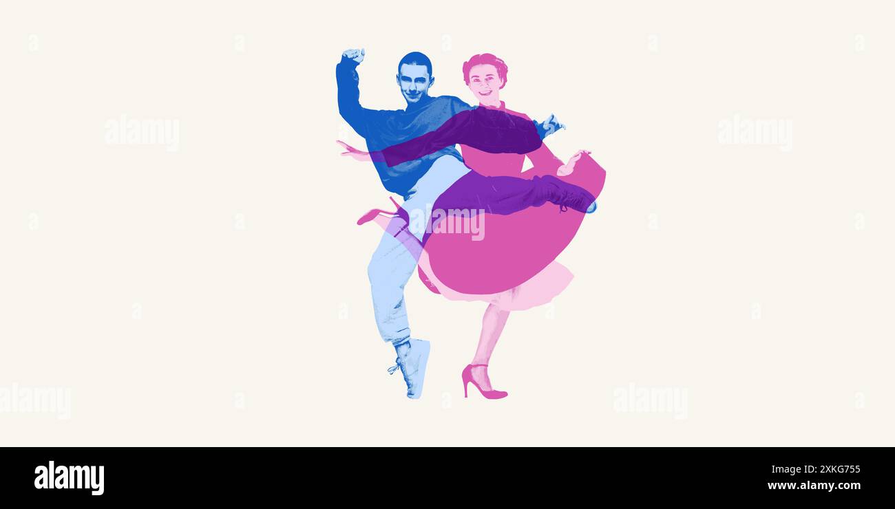 Dynamic fusion of classical elegance and modern street dance, woman ...