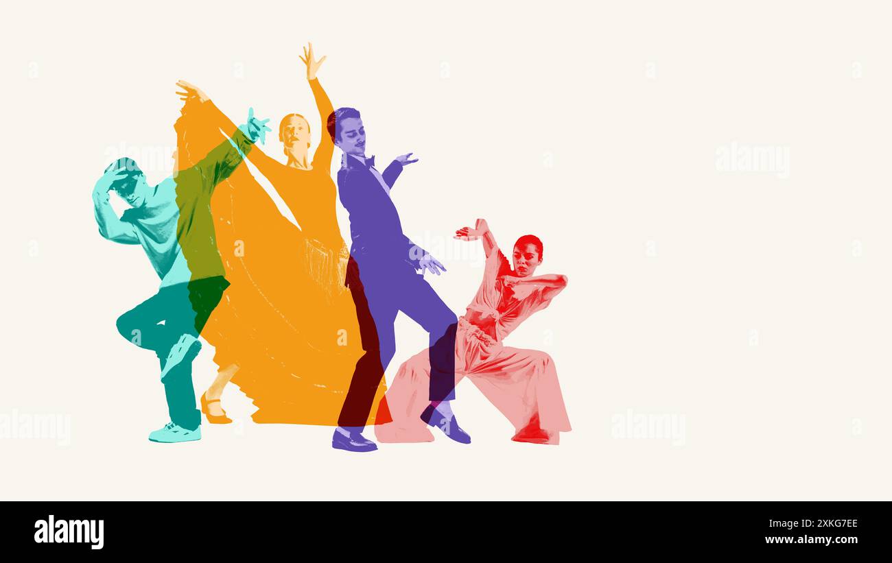 Vibrant fusion of classical and modern dance styles, featuring diverse ...