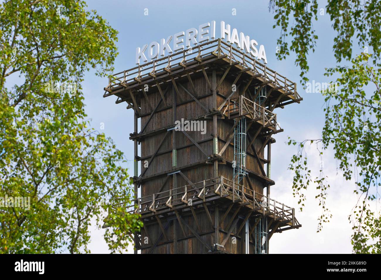 Coke tower of the Hansa coking plant, Germany, North Rhine-Westphalia ...