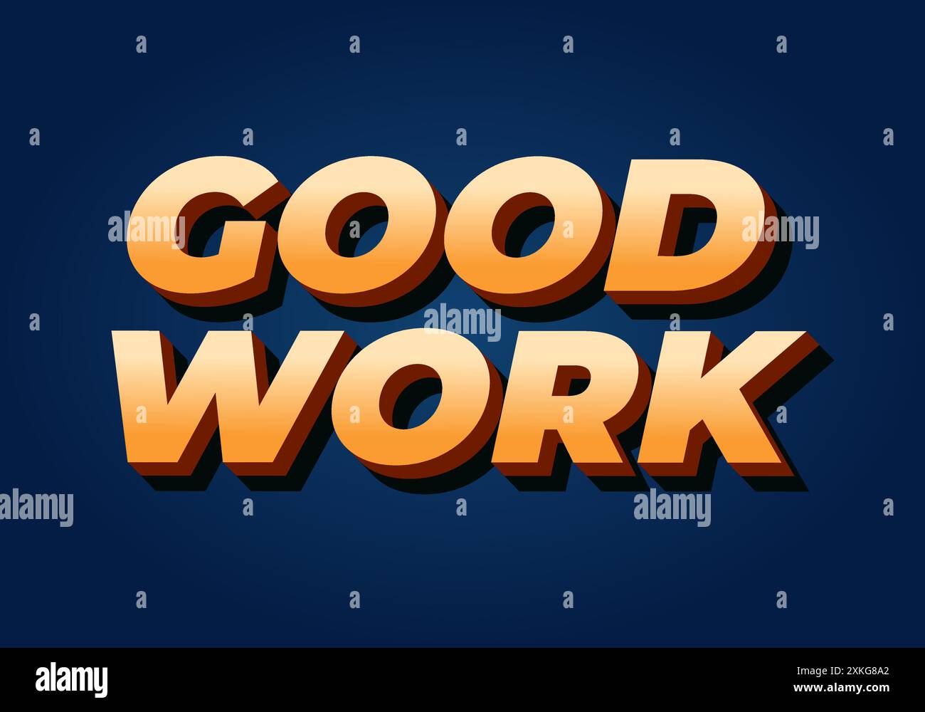 Good work. Text effect design in 3D style with good colors Stock Vector ...
