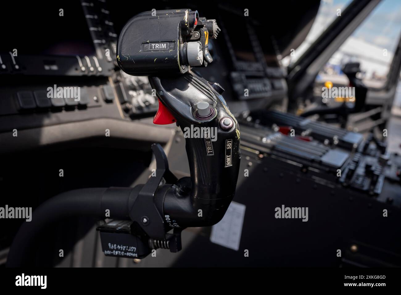 A detail of the cyclic pitch control of a Sikorsky Black Hawk UH60M ...