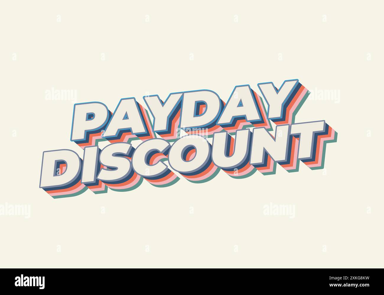 Payday discount. Text effect design in 3D style good for social media ...