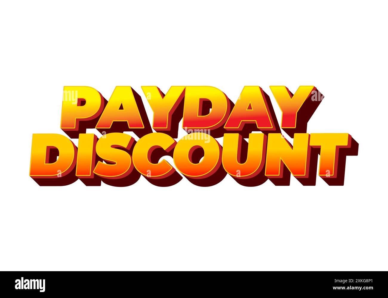 Payday discount. Text effect design in 3D style good for social media ...