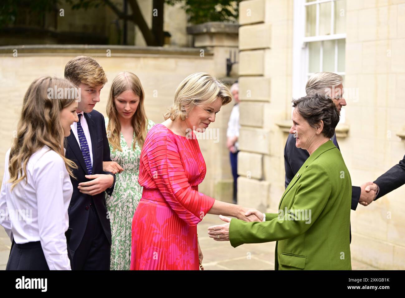 Oxford, UK. 23rd July, 2024. Crown Princess Elisabeth, Prince Emmanuel ...