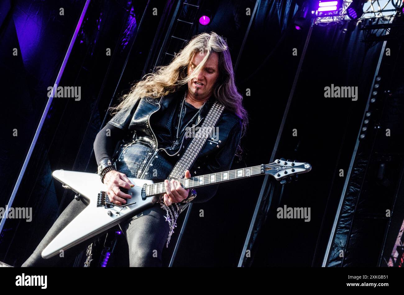Joel Hoekstra of Accept performing at Release Athens Festival in ...