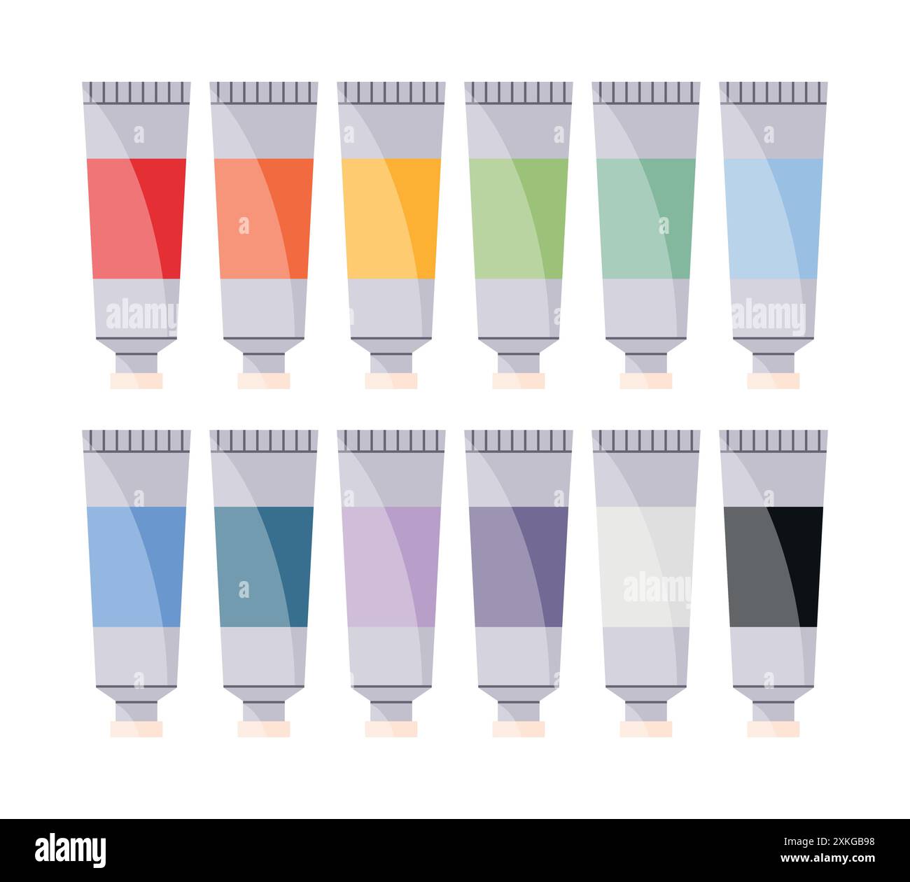 Oil paint tubes not acrylic Stock Vector Images - Alamy