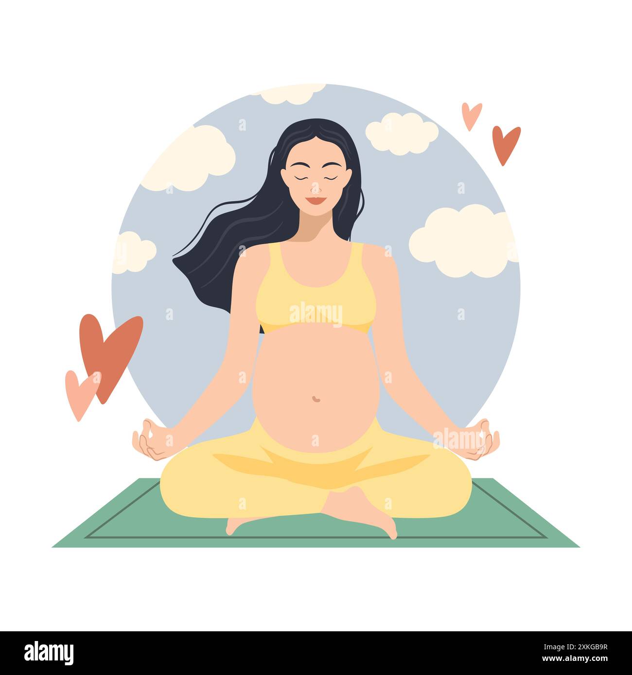 Pregnancy peaceful Stock Vector Images - Alamy