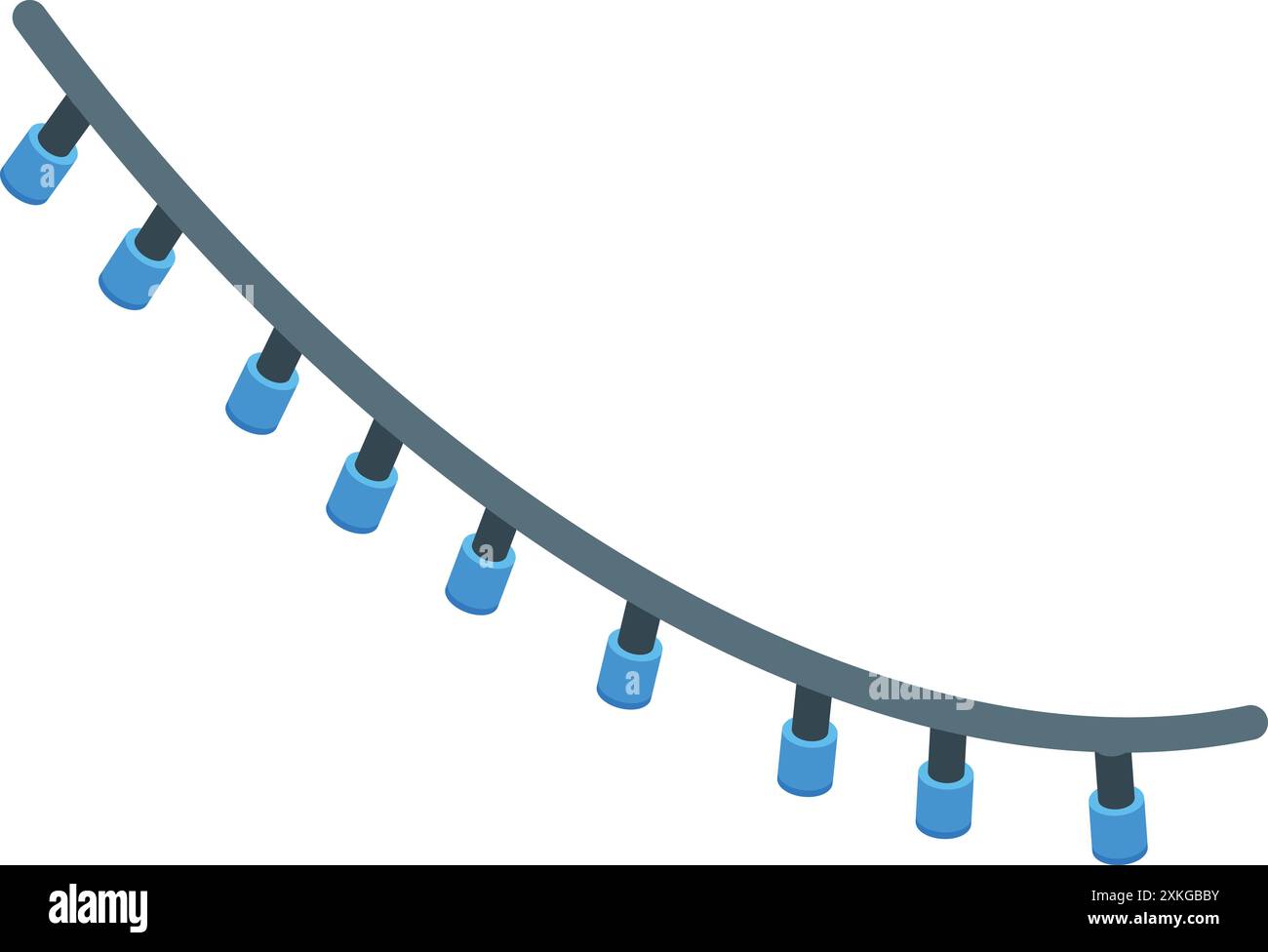 Blue led strip light is shining brightly Stock Vector Image & Art - Alamy