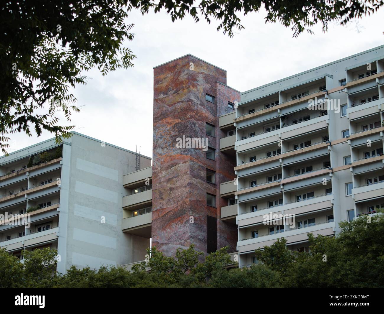 Residential apartment buildings at the Juri-Gagarin-Ring in Erfurt ...