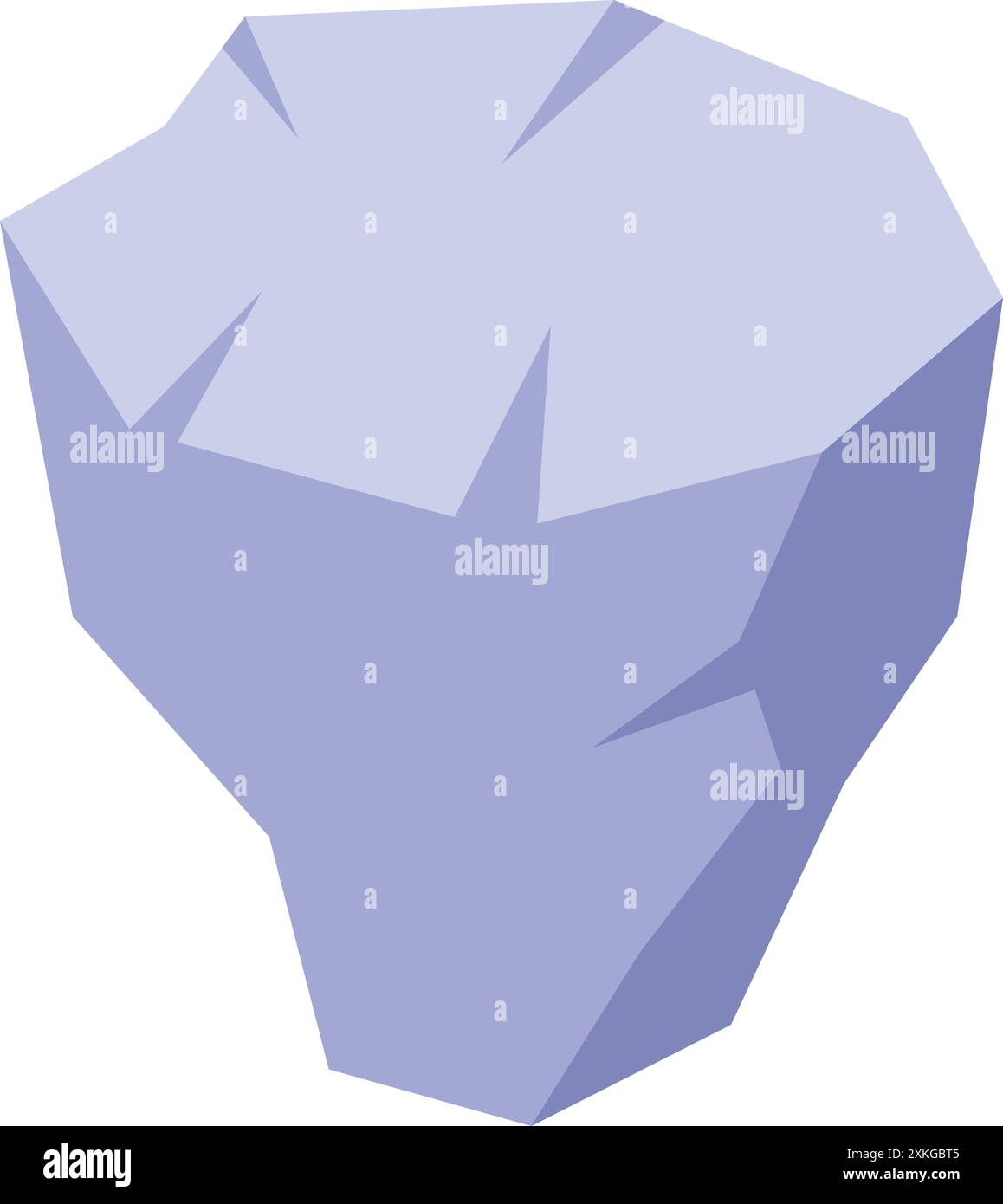 Large, heavy stone from a glacier is floating in the ocean Stock Vector ...