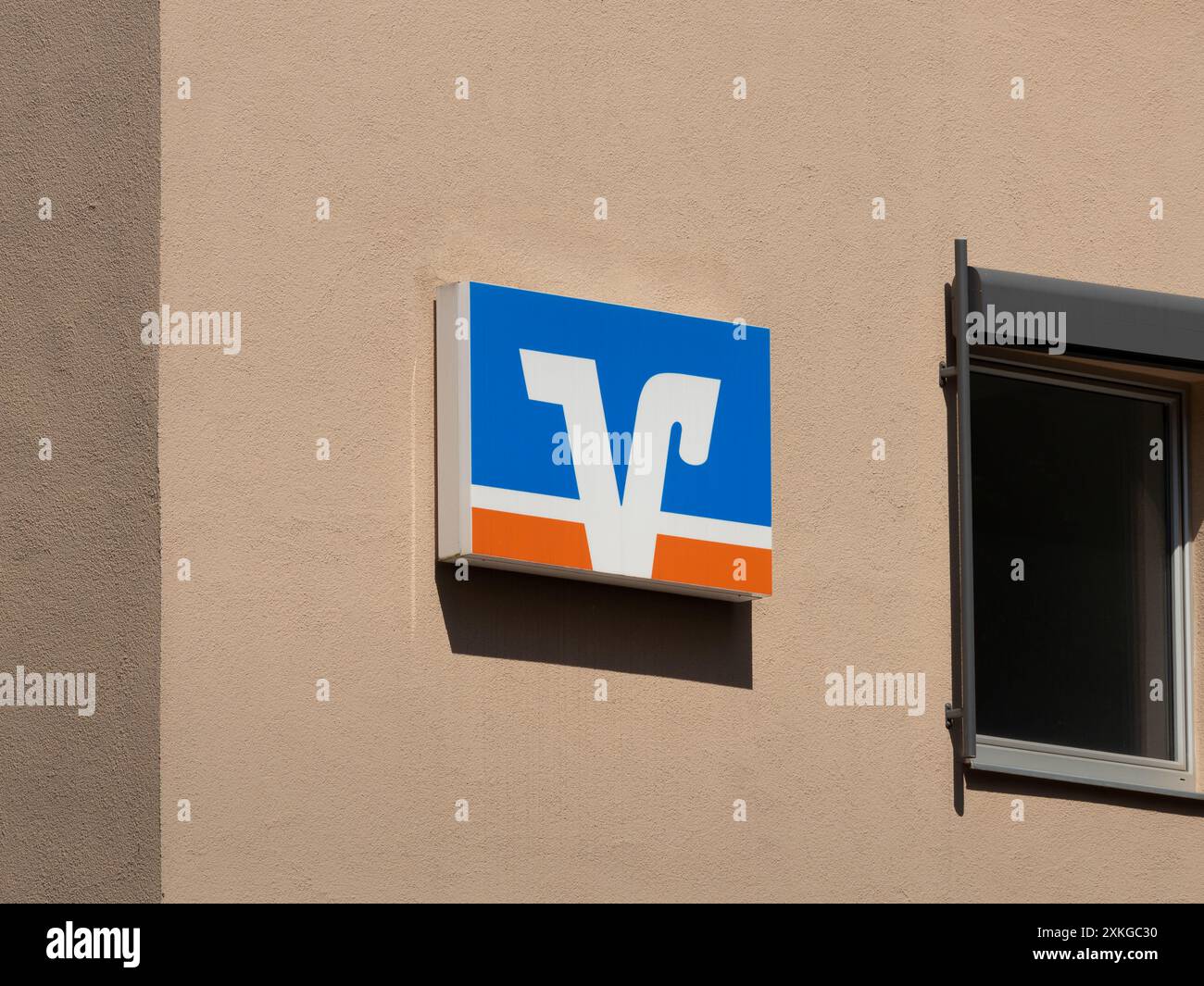 Volksbank Raiffeisenbank logo sign of the German cooperative bank ...