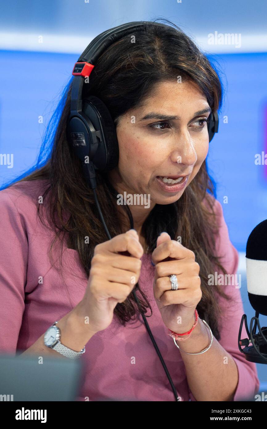 Former home secretary Suella Braverman appears as a guest presenter on ...