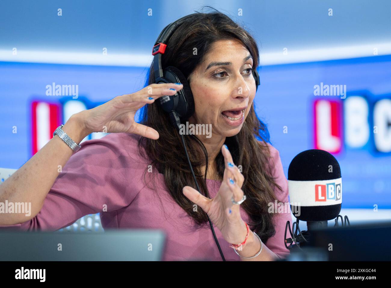 Former home secretary Suella Braverman appears as a guest presenter on ...