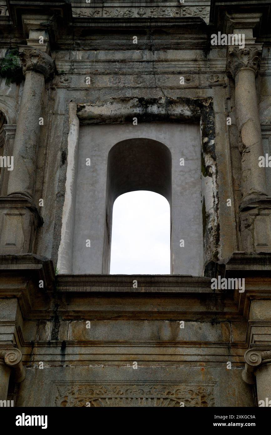 Partial view of the Ruins of Saint Paul's Church, are the ruins of a ...