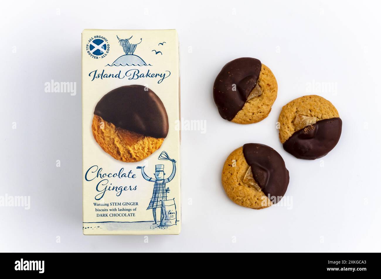 Island Bakery chocolate gingers biscuits Stock Photo - Alamy