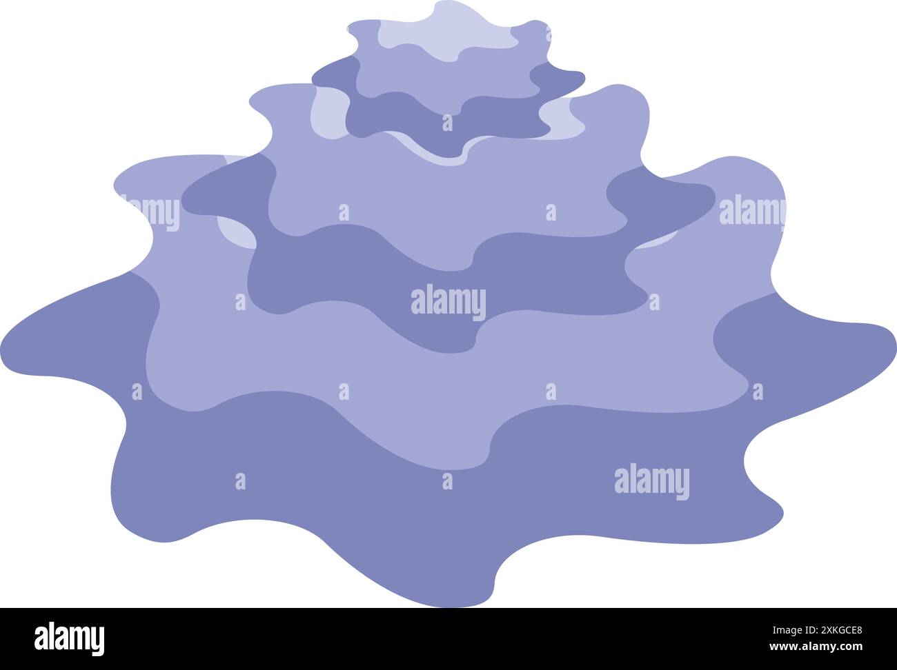 Abstract shape with wavy layers creating a sense of depth and dimension ...