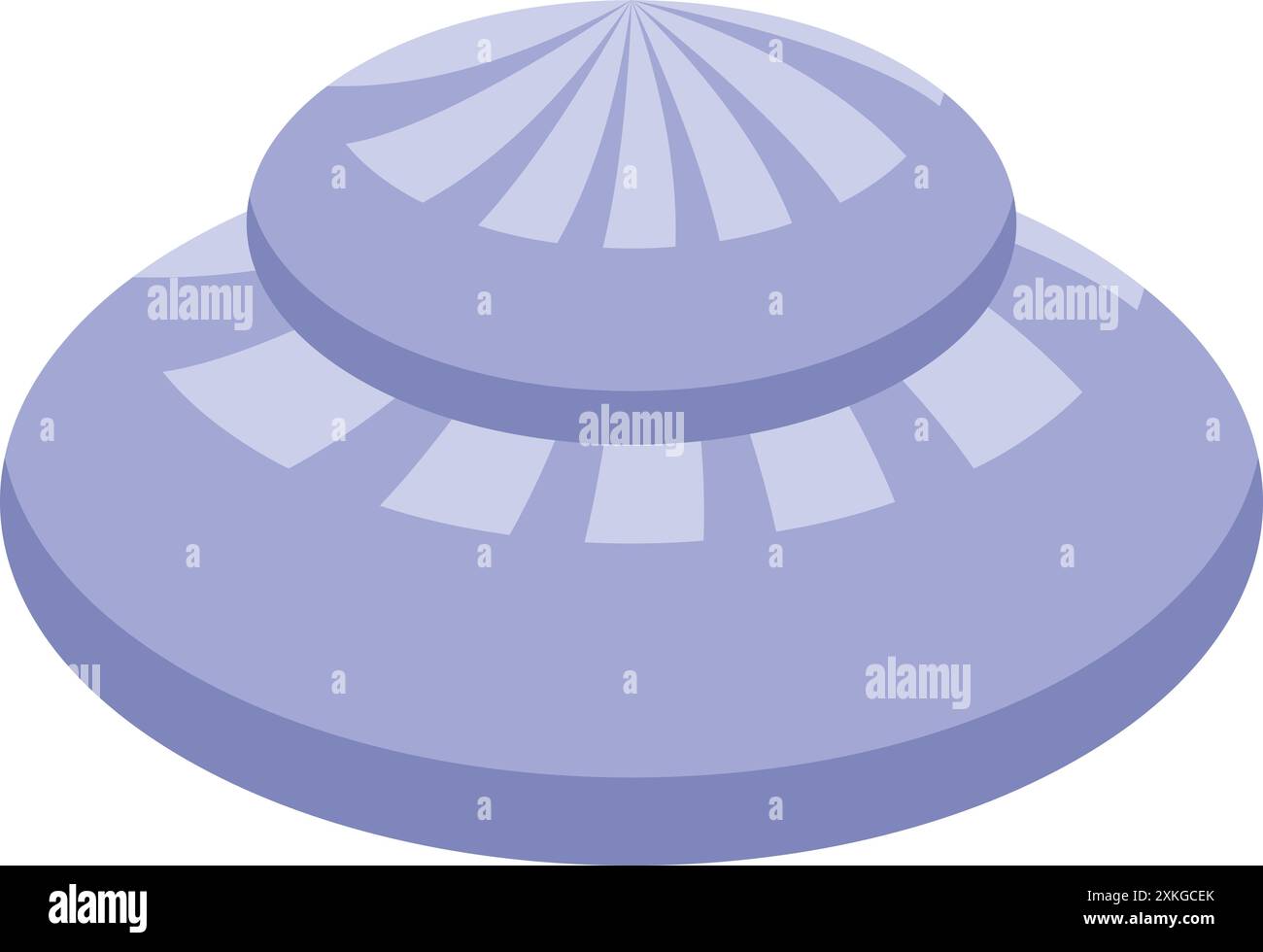 Alien spaceship is landing with its hatch open, revealing glowing ...