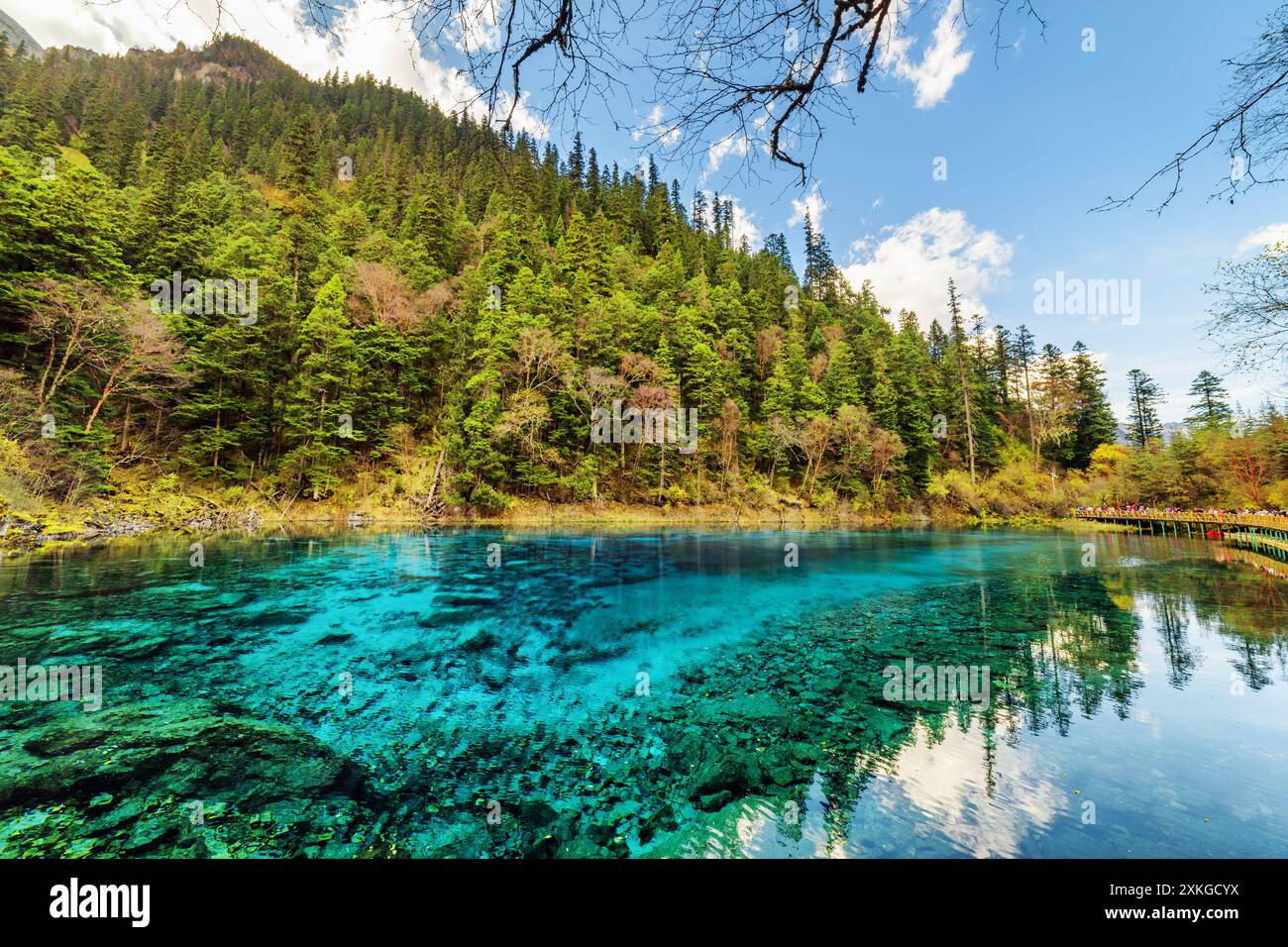 Beautiful view of the Five Coloured Pool (the Colorful Pond Stock Photo ...